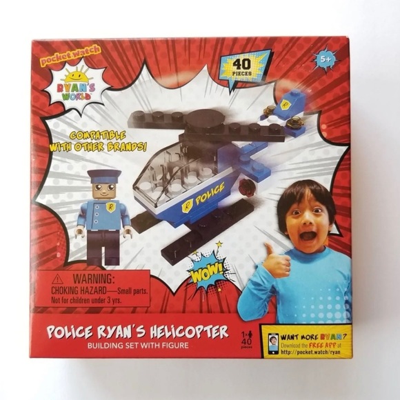 Ryans World | Toys | Ryans World Ryans Police Helicopter Figure Set ...